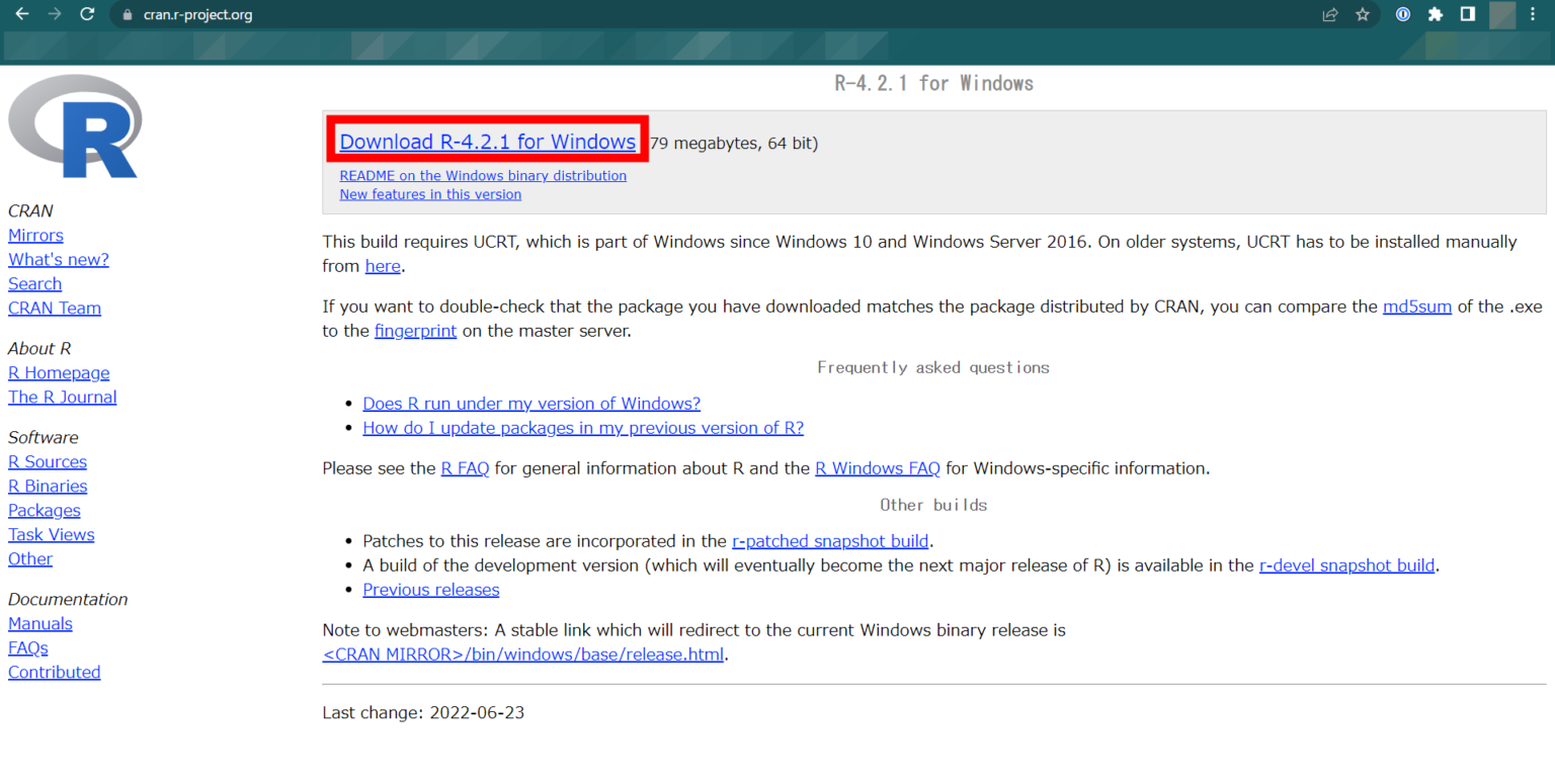 [Windows11]Rのインストール手順 | えだはの部屋